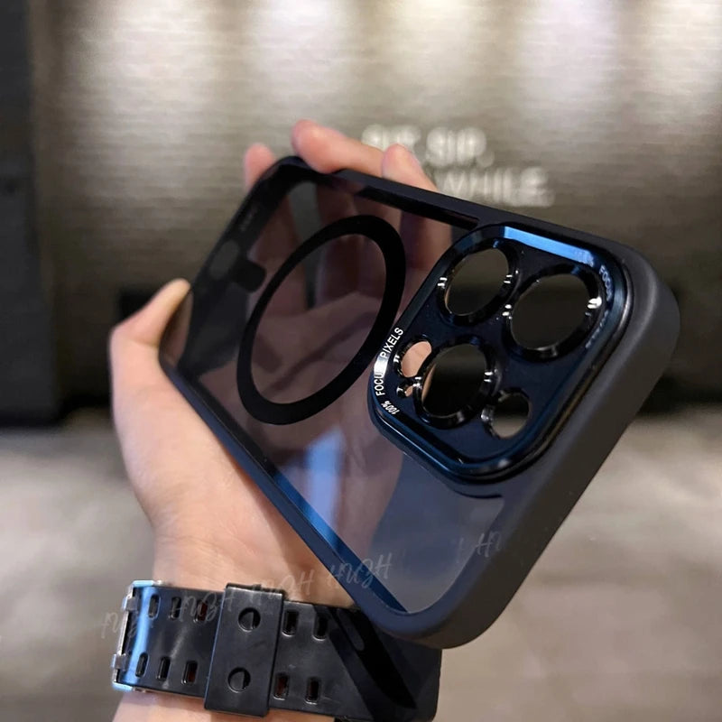 Premium Transparent MagSafe Case for iPhones – Sleek, Luxurious, and P – TECHJOY