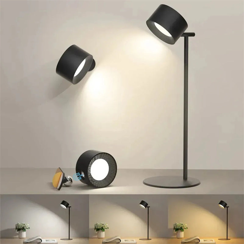 Rechargeable Magnetic Detachable Touch LED Desk Lamp with 360° Rotatio ...